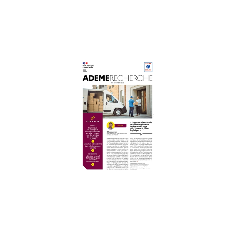 La librairie ADEME - Lettre ADEME Recherche n° 45 - Décembre 2023