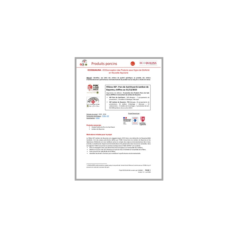 AGRIBALYSE 3 : LA BASE DE DONNEES FRANCAISE D'ICV SUR L'AGRICULTURE ET ...