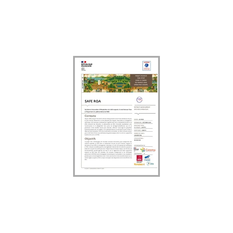 La librairie ADEME - SAFE RGA - Solutions innovantes d'Adaptation du ...